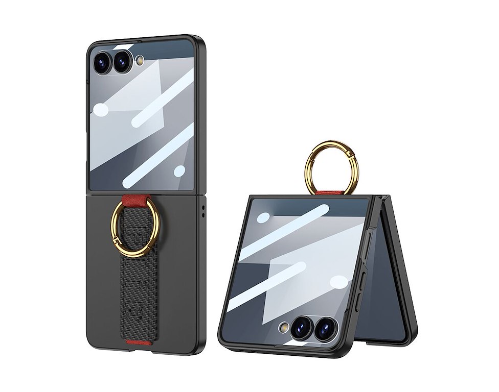 Futrola STRAP RING CASE - Samsung F751B Galaxy Z Flip 7 5G karbon (GKK case) (MS)