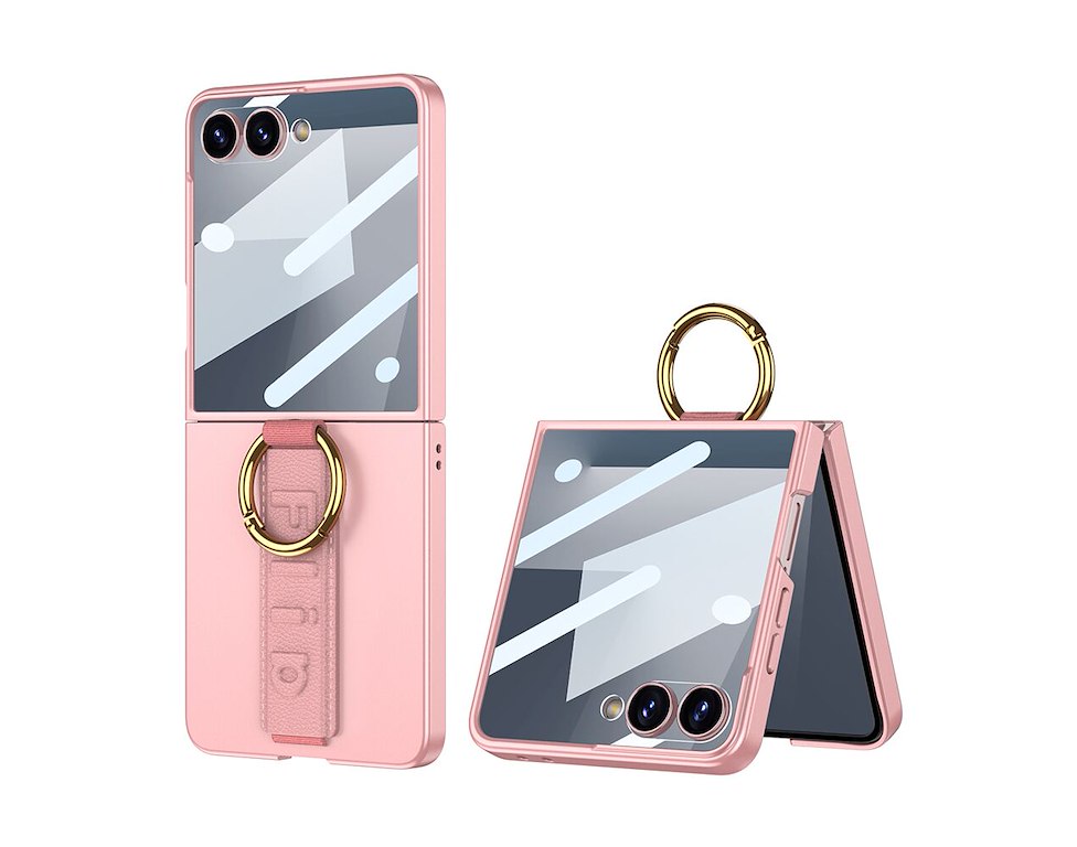 Futrola STRAP RING CASE - Samsung F751B Galaxy Z Flip 7 5G roze (GKK case) (MS)
