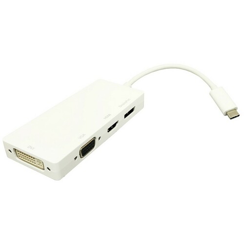 E-GREEN Adapter USB 3.1 tip C (M) - Display Port + HDMI + VGA (F)