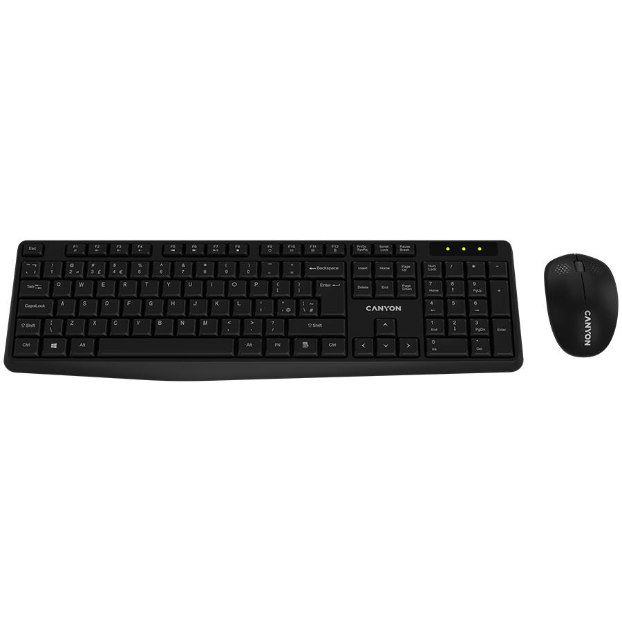 CANYON SET-W01 EN/AD Keyboard+Mouse Wireless Black