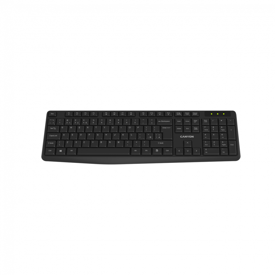 CANYON Keyboard KB-W01 EN/AD Wireless Black