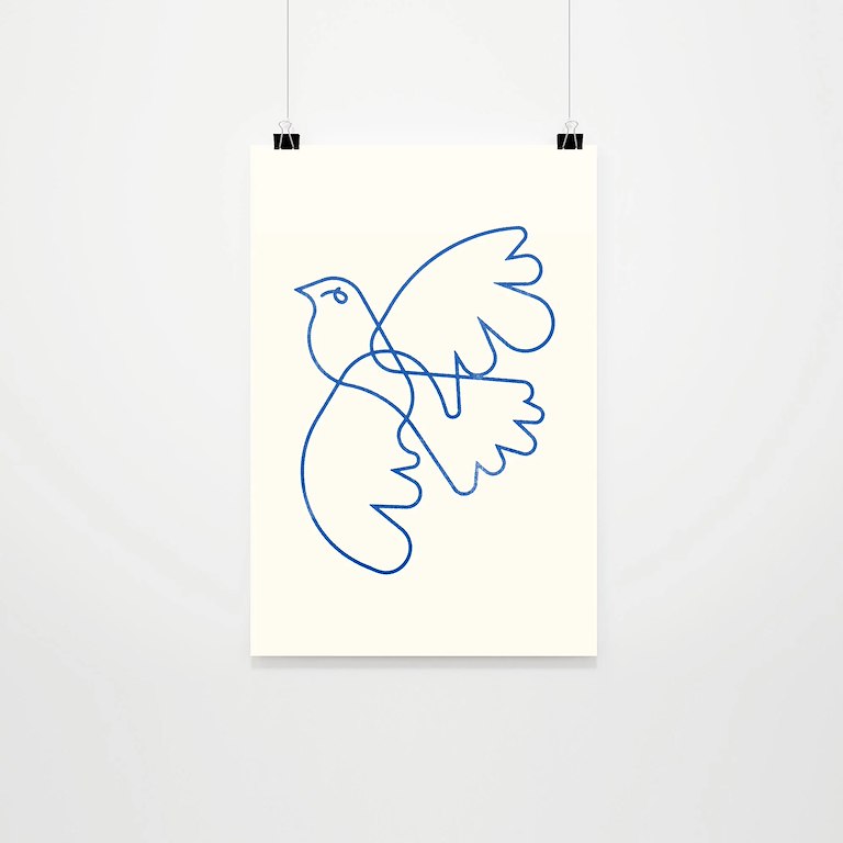 Line bird, poster