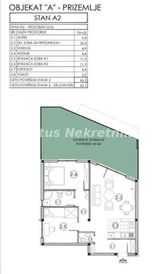 Prodaja, trosoban stan, 63m², Sremska Kamenica, Petrovaradin