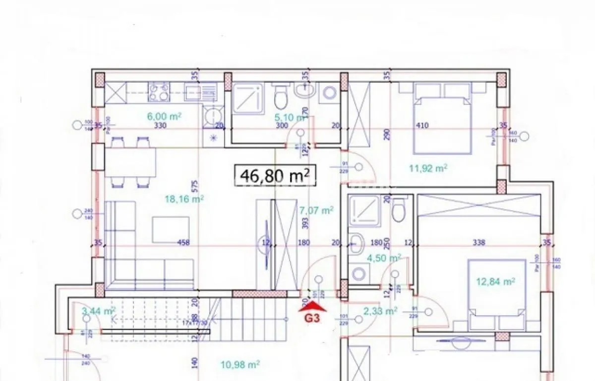 Prodaja, jednosoban stan, 47m², Veternik, Novi Sad Sve Podlokacije