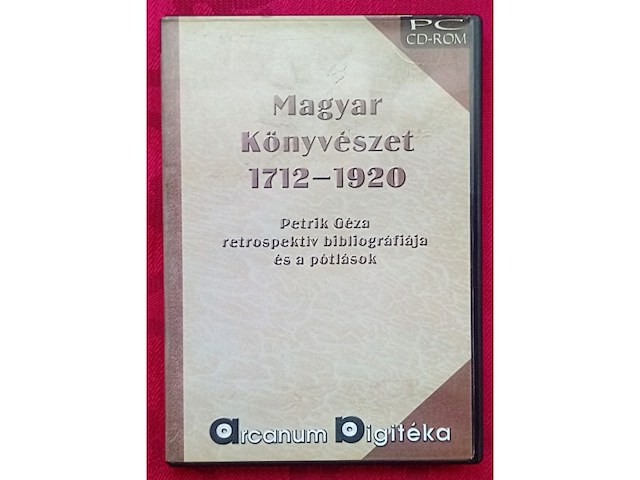 Magyar Konyveszet 1712-1920. Petrik Geza CD