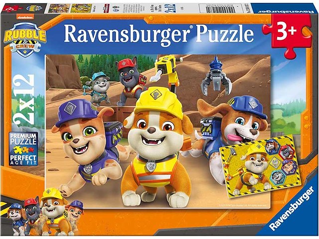 Slagalice puzzle za decu 2x12 delova Patrolne šape - Rabl Ravensburger 12004167