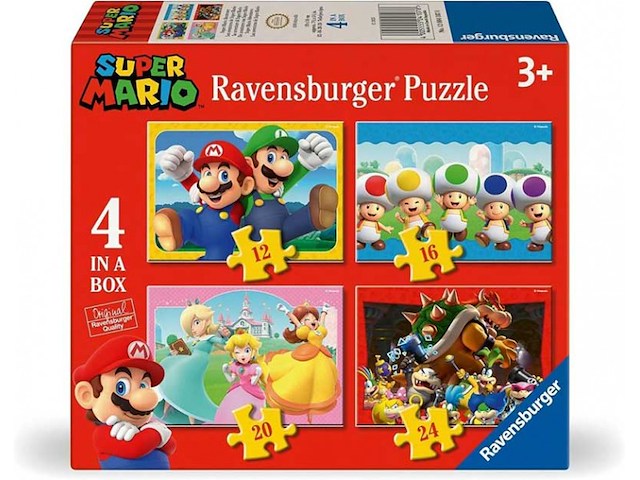 Puzzle slagalica za decu 4u1 Super Mario Ravensburger 12004107