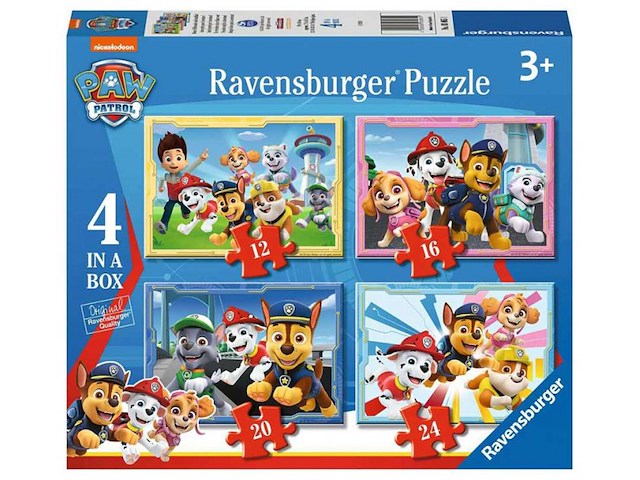 Puzzle slagalica za decu 4u1 Patrolne šape Ravensburger 03065