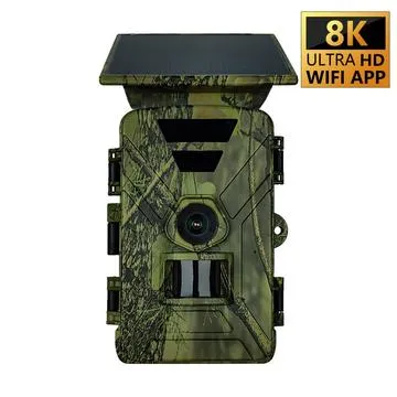 PR903W WATERPROOF SOLAR TRAIL CAMERA WITH INFRARED NIGHT VISION - 8K, 60MP - GREEN