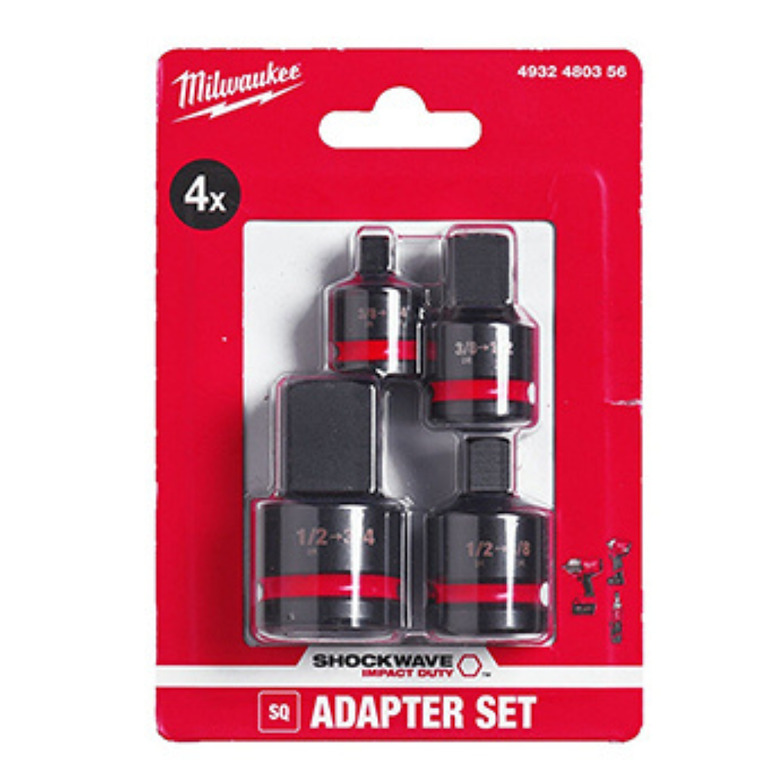 Milwaukee – Set adaptera za udarni nasadni ključ, 1/2″ – 3/4″, 1/2″ – 3/8″, 3/8″ – 1/2″, 3/8″ – 1/4″ – 4932480356
