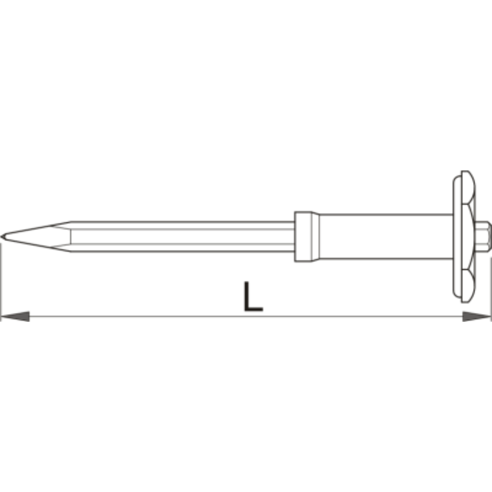 Unior – Špic zidarski sa gumenim štitnikom 350mm – 608491