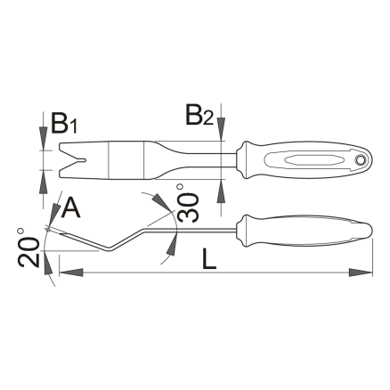 Unior Alat za skidanje čepova na tapacirungu 230mm – 1940.1/2BI, 619268