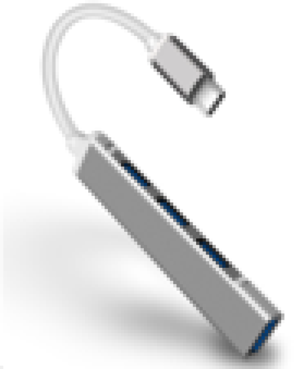 Stars Solutions USB HUB 4 porta USB-C na USB 3.1 sivi