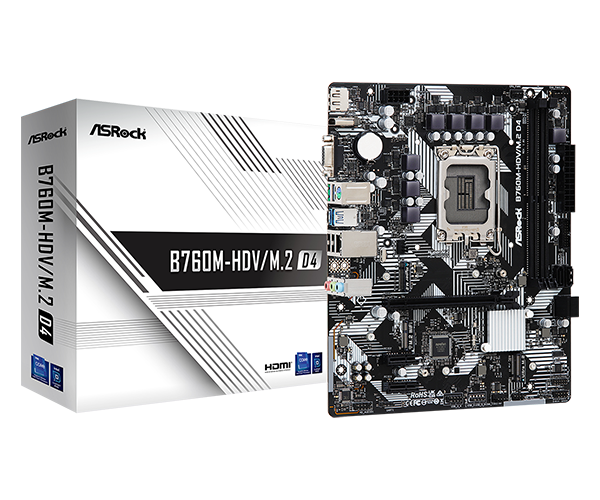 ASRock MB s1700 B760M-HDVM.2 D4 90-MXBL40-A0UAYZ