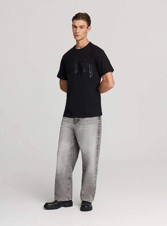 Majica sa kratkim rukavima sa printom Crna