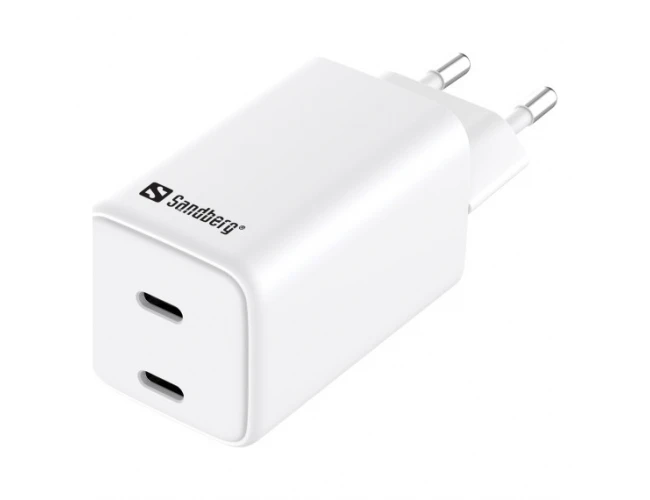 Sandberg 441-56 Dual USB-C PD 65W beli punjač za mobilni