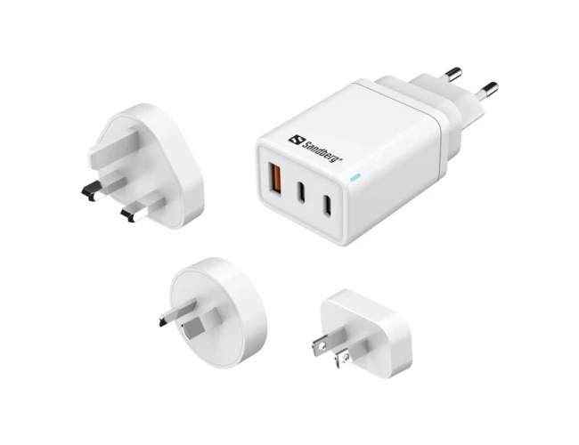 Sandberg 3in1 TravelCharger USB-C/A 65W 441-59 punjač za mobilni beli