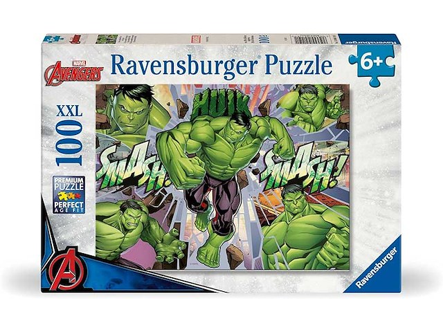 Puzzle slagalice za decu 100XXL delova Marvel Hero Hulk Ravensburger 12004119