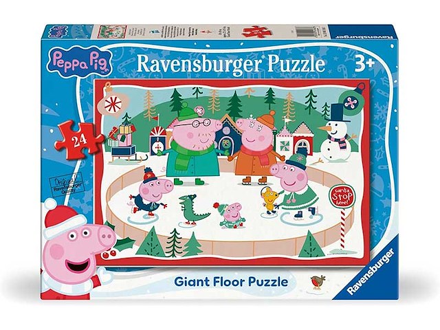 Velike podne puzzle Pepa Prase Božić 24 dela Ravensburger Giant Puzzle 12004186