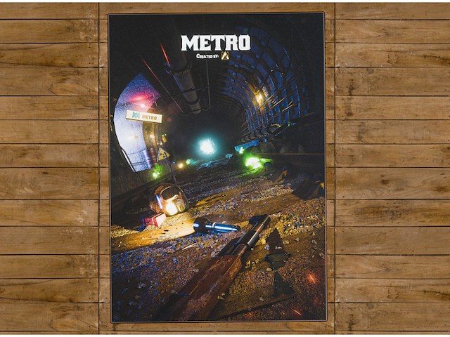 METRO 2033 - 3D Modelirana Scena - Original Platno!
