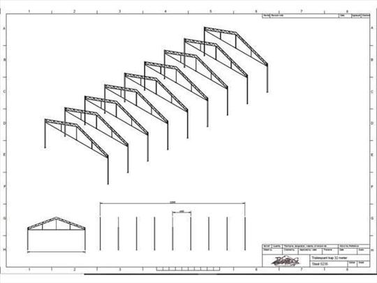 Čelična konstrukcija Pocinkovan čelik 410 kvadrata