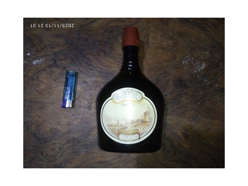 Prazna boca vina Calliga Blanc Sec Dry White Wine