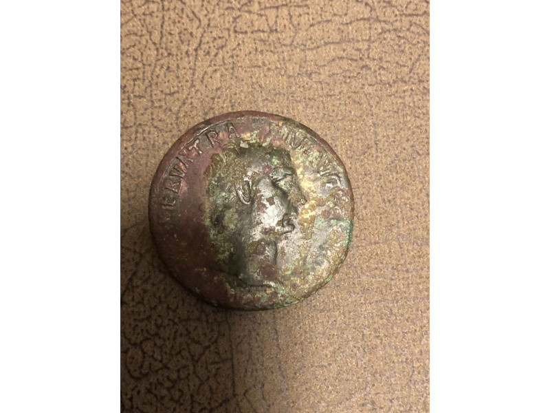 Sestercius Traian krupan komad