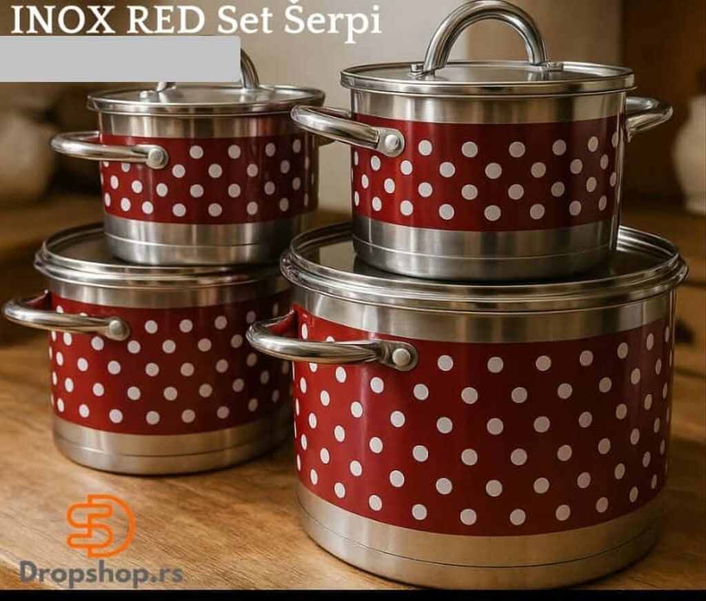 VRHUNSKI INOX SET ŠERPI – STIL, KVALITET I SAVRŠENO KUVANJE! 8BVS RED