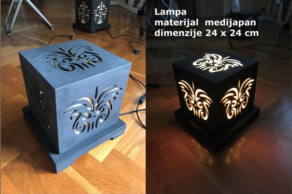 Stona-podna lampa izradjena od medijapana