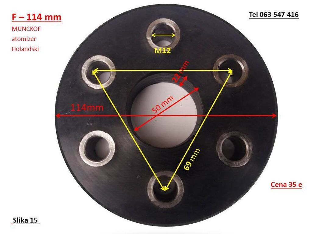 Guma kardana atomizer MUNCKOF Spoljni precnik spojnice F-114 mm