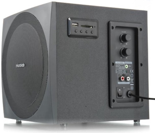 Microlab M300U Aktivni drveni zvucnici 2.1 38W RMS(14W,2x12W) SD, USB, FM radio, 3.5mm