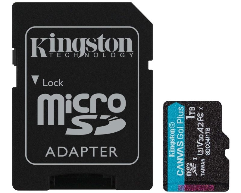 KINGSTON Memorijska kartica U3 V30 microSDXC 1TB Canvas Go Plus 200MB/s A2 + adapter SDCG4/1TB