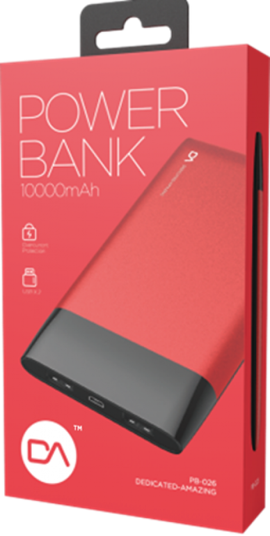 POWER BANK 10000MAH DA DT0002 RD ( 054-0152 )