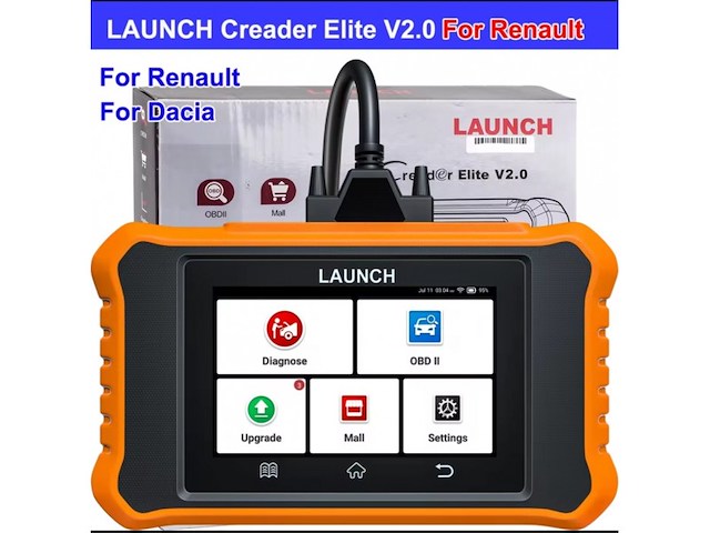 Novo - LAUNCH X431 Creader Elite 2.0 OBD2 Renault i Dac