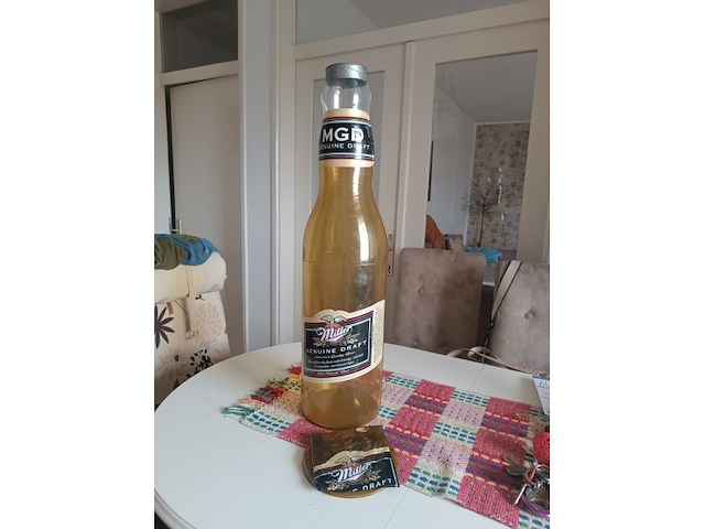 MILLER beer reklamna flaša