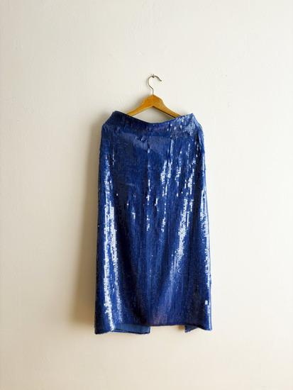 PLAVA sljokicava (sequin) suknja