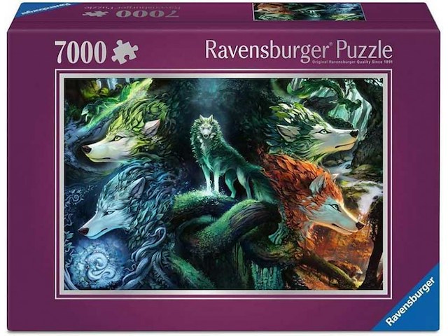 Puzzle 7000 delova Šumski šaptači Vukovi Ravensburger 12001423