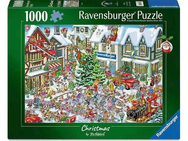 Puzzle 1000 delova Božić Rej Nikolson Rays Comic Series Ravensburger 12001801
