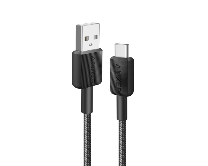 ANKER - 322 USB tip-A na USB tip-C kabl M/M 1.8m, 18W, pleteni, crni