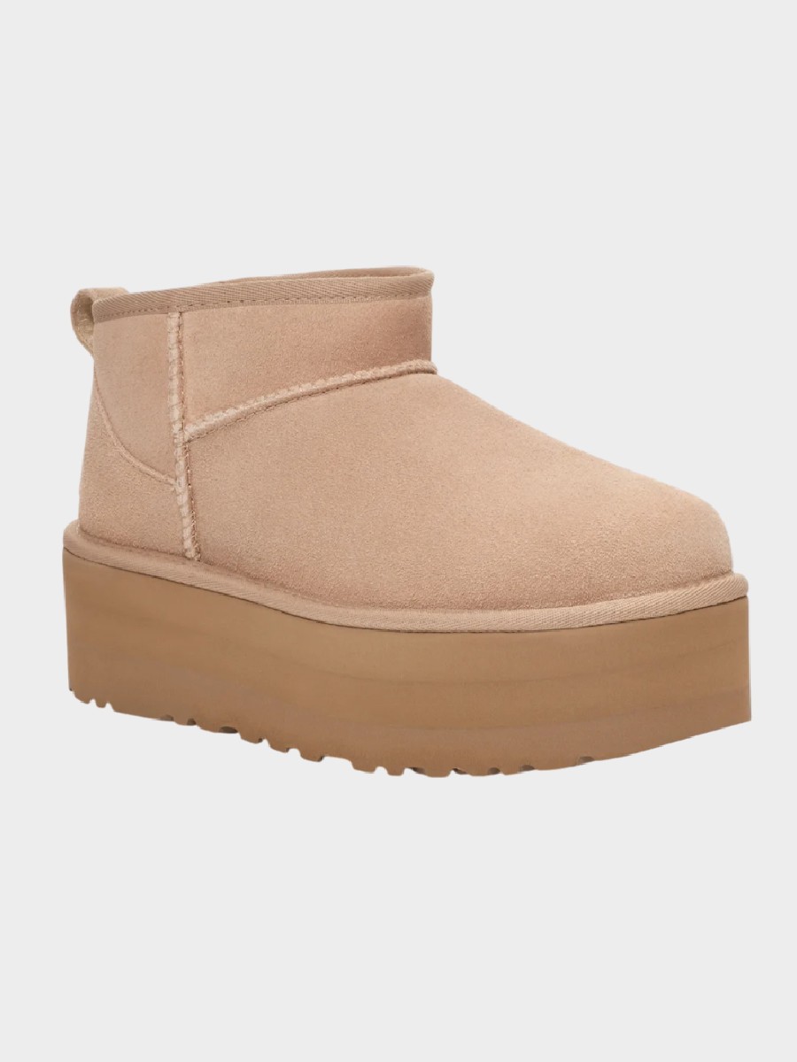 UGG ŽENSKE ČIZME BEŽ 1135092 ULTRA MINI PLATFORM SAN