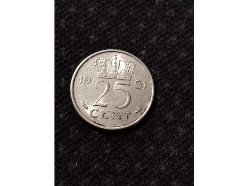 25 centi 1951 holandija