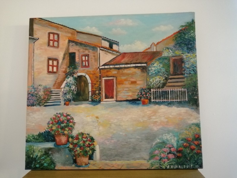 Gde vreme stoji.. Akril na platnu, 50x45