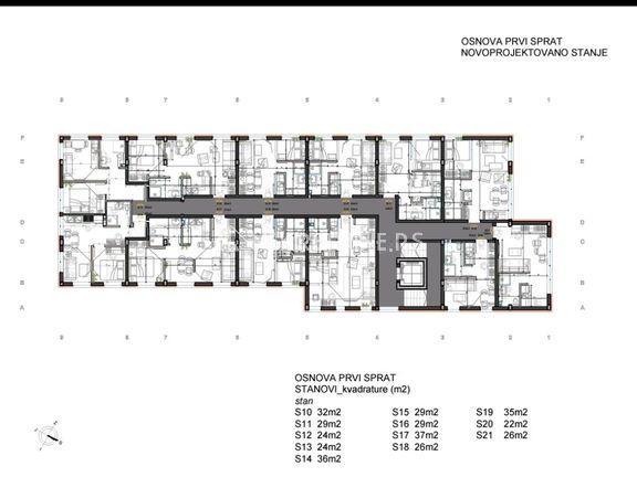 Stan 35 m2 novogradna posebna spavaca soba
