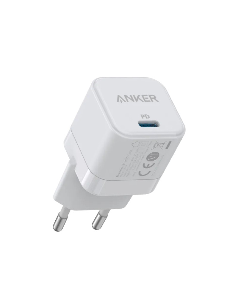 ANKER Cube PowerPort III 20W USB-C zidni punjač, beli