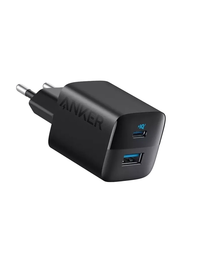 ANKER 323 33W USB-C zidni punjač 2-porta (USB-A i USB-C), crni