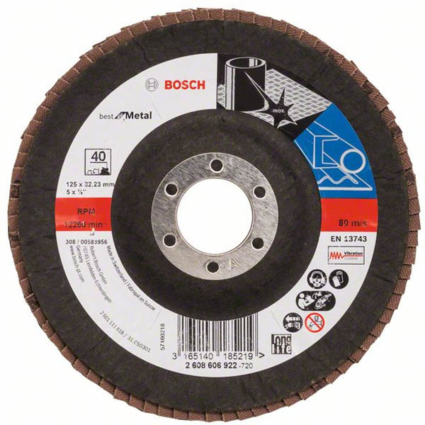Bosch lamelni brusni disk X571,prečnik 125mm; gran 40 2608606922