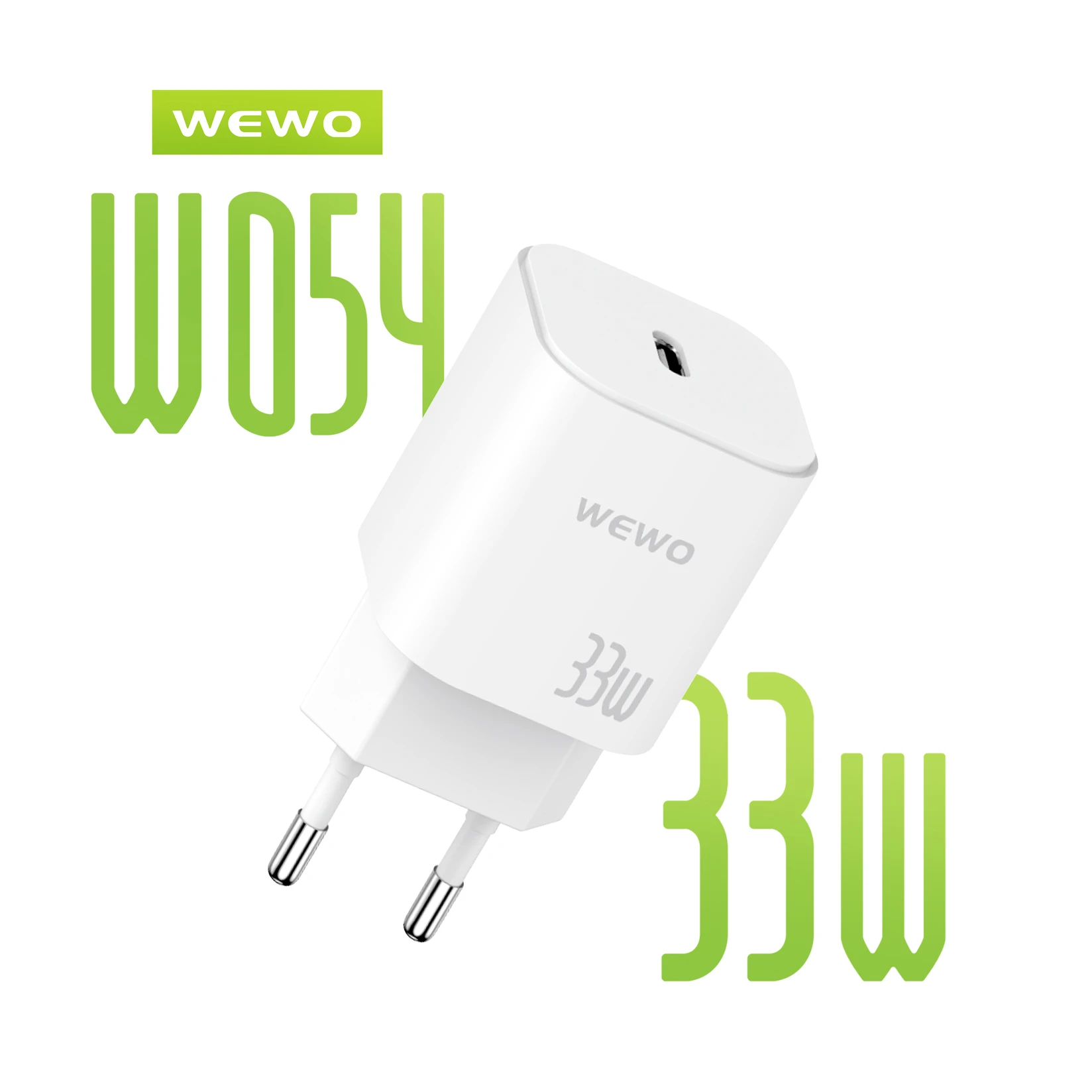 WEWO W054 SUPER FAST PD Type-C Punjač 33W/3A (beli)