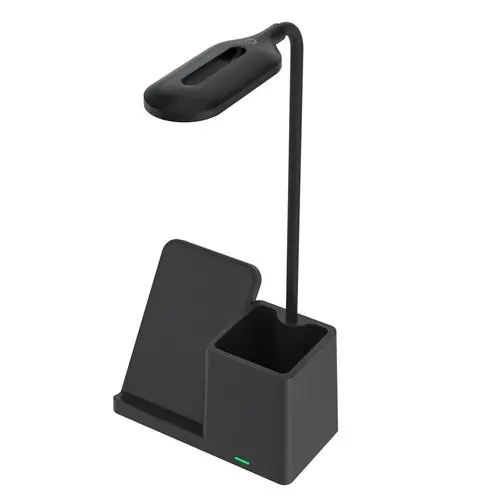 Rabalux Stona lampa Cerie, wireless punjač za mobilni, dimabilna, LED 4W, 3000-6500K, Crna