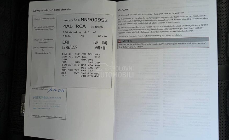 Audi RS6 4.0TFSI/CARBON/PANO
