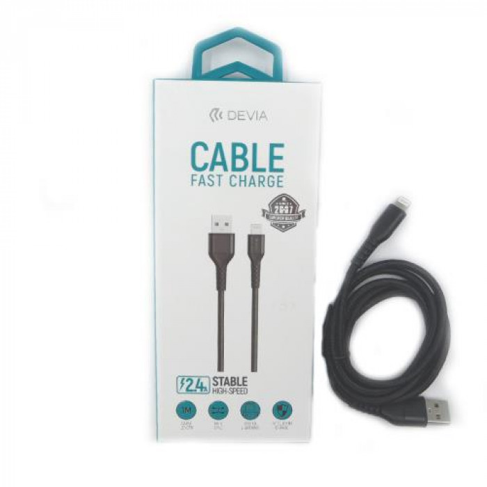 USB DEVIA GRACIOUS SERIES CABLE LIGHTNING 2.4A CRNA